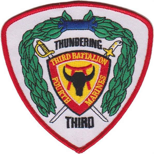 3rd Battalion 4th Marines - "Thundering Third" - USMC Sew-On Patch
