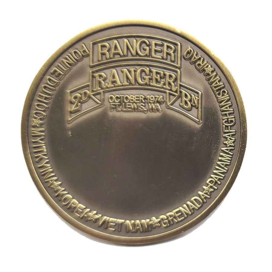 2nd Ranger Battalion Challenge Coin - Bronze or Nickel Finish
