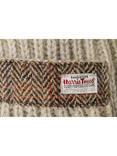 Laird Chunky Knit Cardigan Patch Pockets - Harris Tweed Patches