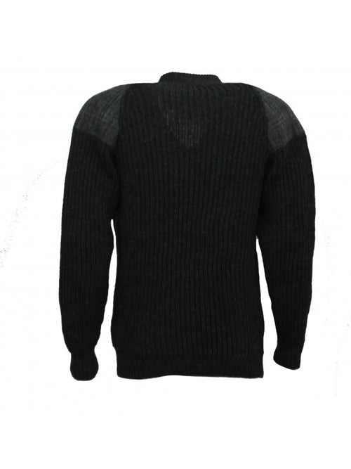 Laird Chunky Knit Cardigan Patch Pockets - Harris Tweed Patches