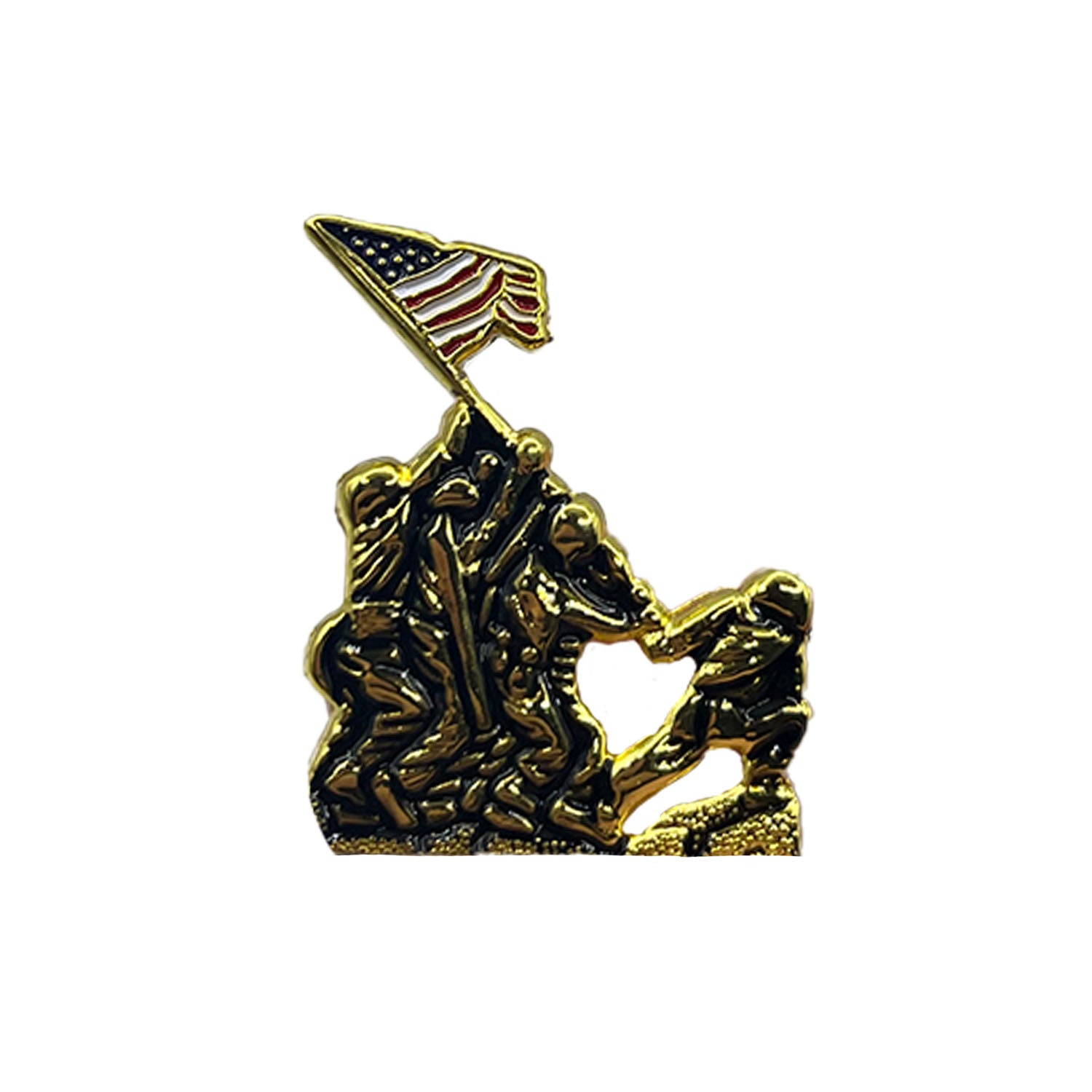 USMC Iwo Jima Colored Flag Metal Pin