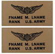 U.S. Army Leather Flight Badge - TAN - USAF Tan Flight Badges