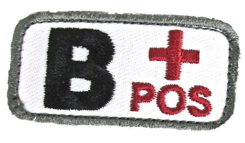 Blood Type Morale Patches with Hook Backing