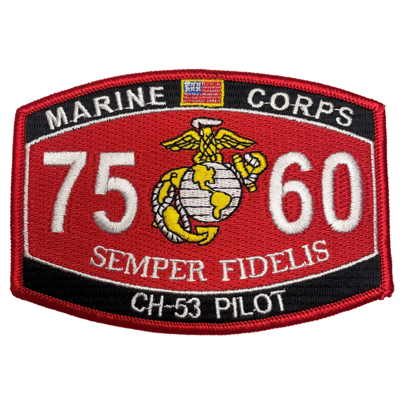 CH-53 Pilot MOS 7560 - USMC Sew-On Patch - CLEARANCE!