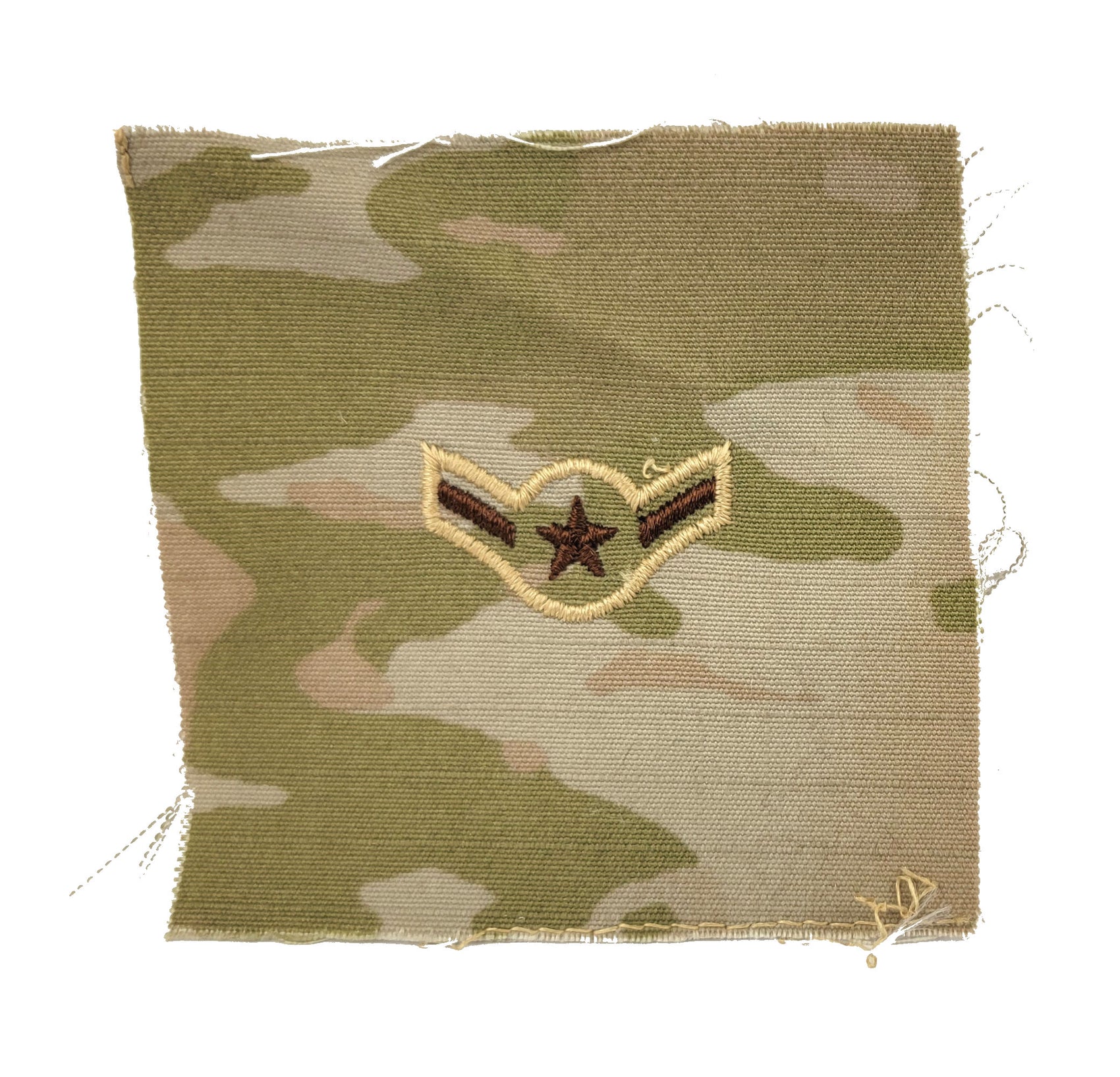 U.S. Air Force ACU Rank with Hook - USAF OCP Rank - Spice Brown