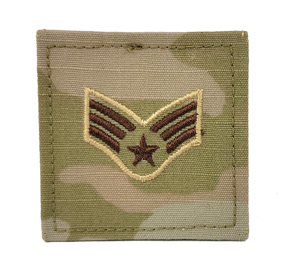 U.S. Air Force ACU Rank with Hook - USAF OCP Rank - Spice Brown