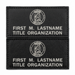 State Seal Leather Flight Badge - BLACK - 1 Pair