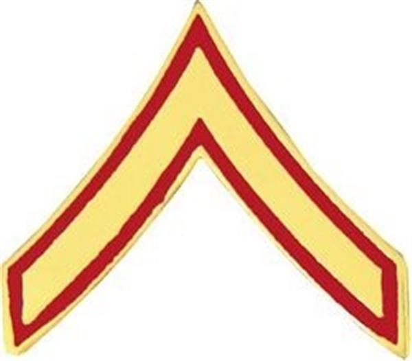 E-2 PFC Hat Pin GOLD-RED - CLEARANCE!