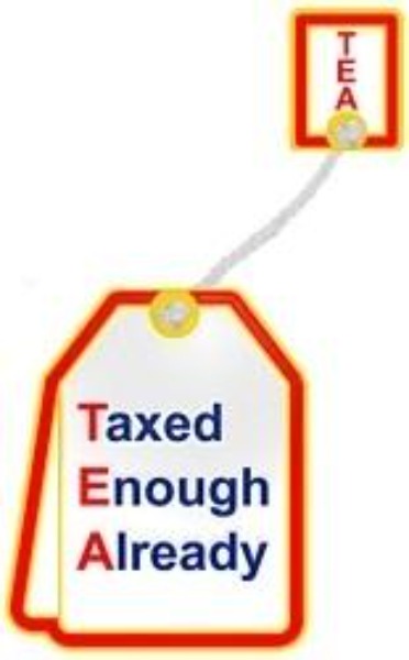 Tax Enough Already TEA Pin - CLEARANCE!