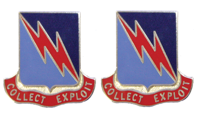323rd Military Intelligence Battalion Unit Crest DUI - 1 Pair - COLLEC