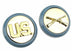 U.S. Army Branch Insignia - Infantry Lapel Disc Set with Blue Discs fo