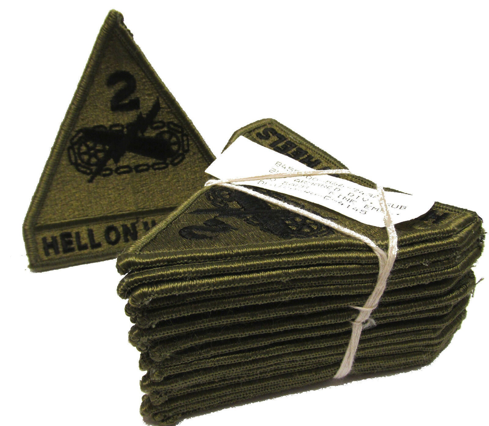 Lot of 10 - 1990s Military Surplus - 2nd Armored Division Patch Subdue