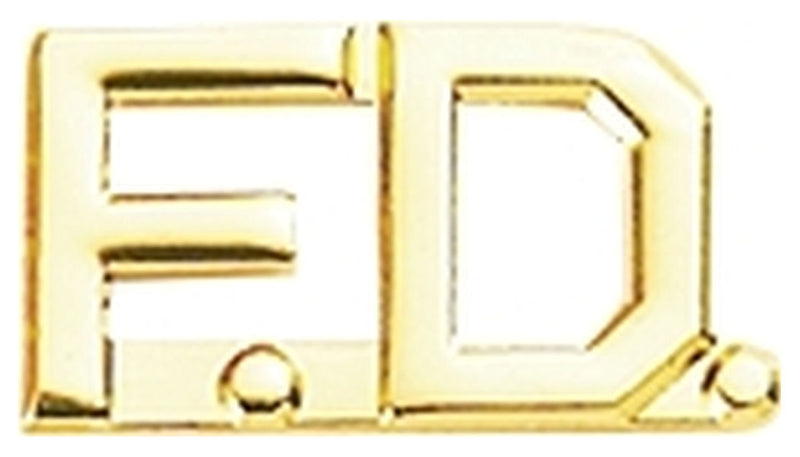 Fire Department FD Collar Letter Insignia - No Shine Metal Pin-On - PA