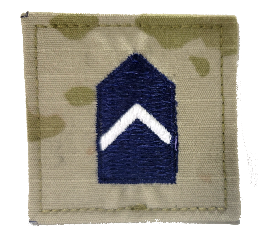 Air Force ROTC OCP Rank - 2x2 Rank Insignia with Hook Fastener