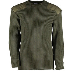 British Commando Sweater Woolly Pully CREW Neck - Various Colors