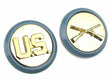 U.S. Army Branch Insignia - Infantry Lapel Disc Set with Blue Discs fo