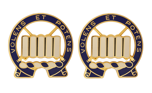 7th Infantry Unit Crest DUI - 1 Pair - VOLENS ET POTENS
