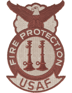 USAF Fire Badge - Captain Two Bugles Parallel - CLOSEOUT!