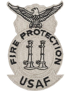 Metallic USAF Fire Protection Badge - Captain - Two Bugles Parallel