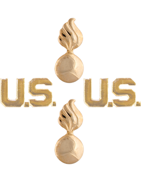 Ordnance Branch Insignia Set with U.S. Letters