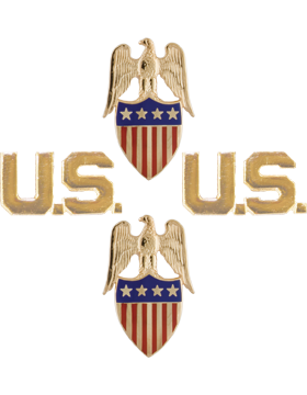 Aide to General Branch Insignia Set with U.S. Letters