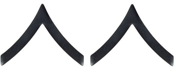 U.S. Army Black Metal Pin On Rank - Made in U.S.A.