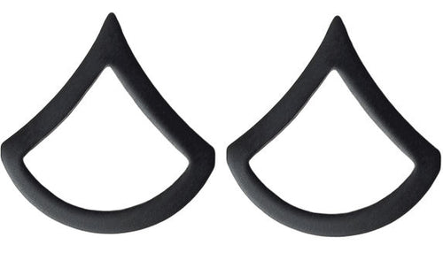 U.S. Army Black Metal Pin On Rank - Made in U.S.A.