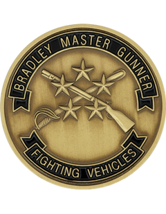 Bradley Master Gunner Challenge Coin with Enamel