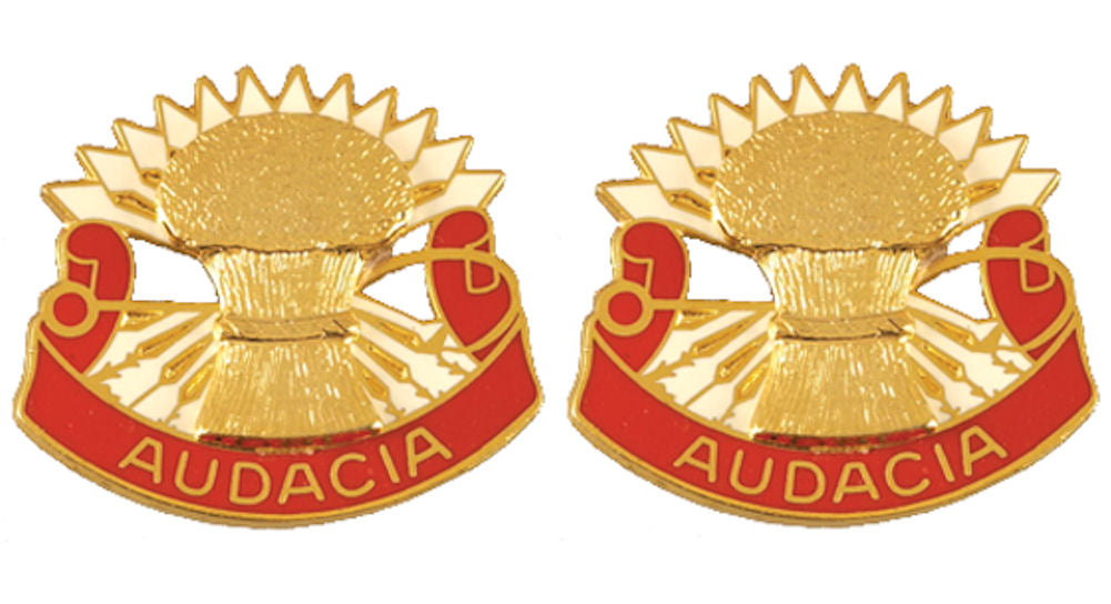 4th Air Defense Artillery Distinctive Unit Insignia - Pair - Audacia