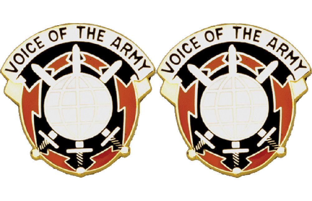 9th Signal Command Distinctive Unit Insignia - Pair - Voice Of The Arm