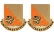 30th Signal Battalion Distinctive Unit Insignia - Pair - Fortiter Et S