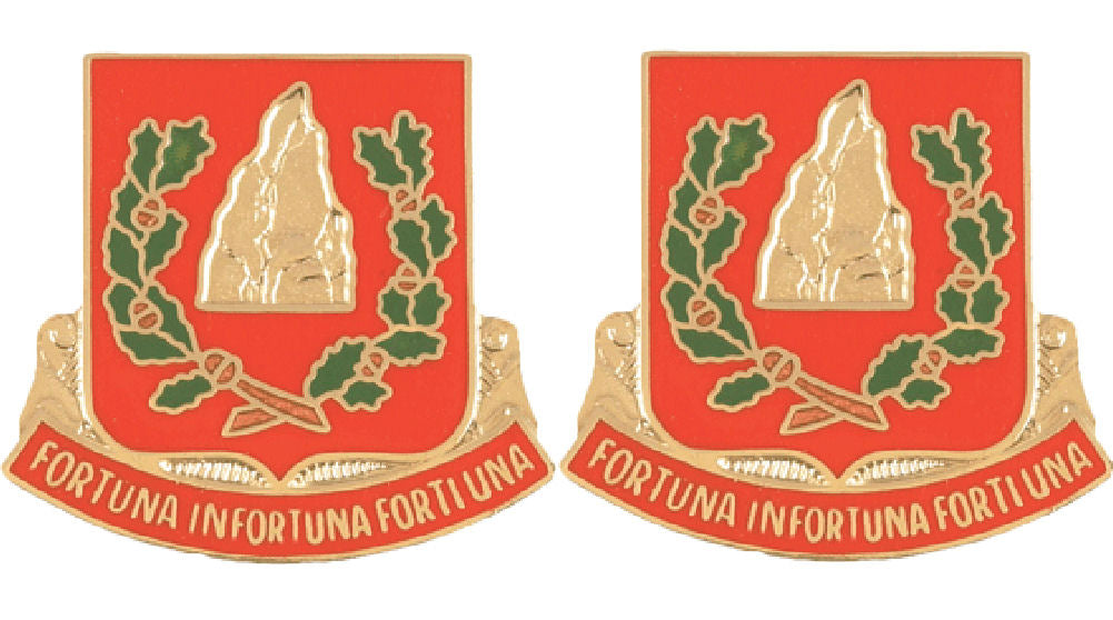37th ENGINEER BATTALION Distinctive Unit Insignia - Pair - Fortuna Inf