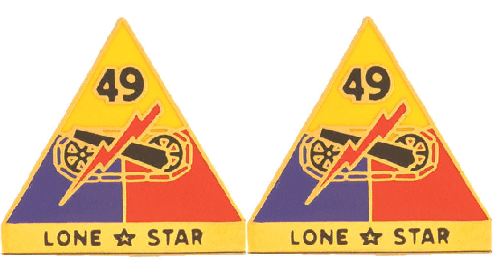 49th Armor Division Distinctive Unit Insignia - Pair - Lone Star