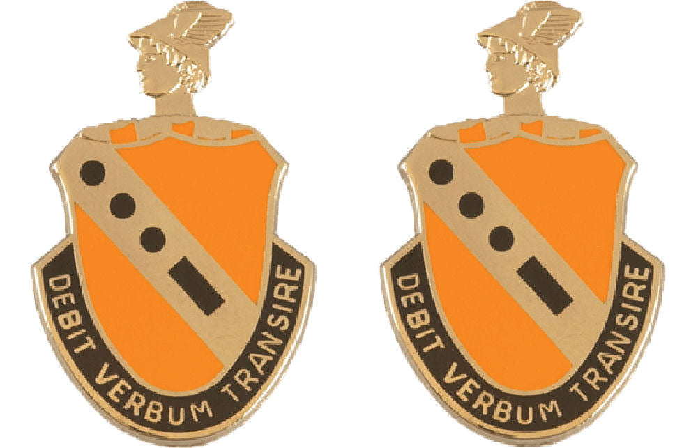 56th Signal Battalion Distinctive Unit Insignia - Pair - Debit Verbum