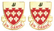 77th Field Artillery Distinctive Unit Insignia - Pair - En Garde