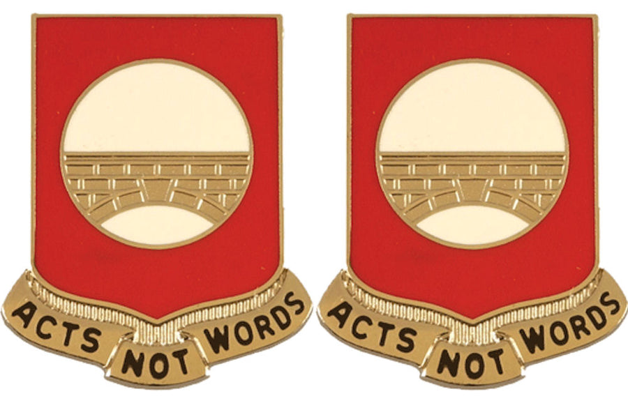 91st Engineering Battalion Distinctive Unit Insignia - Pair - Acts Not