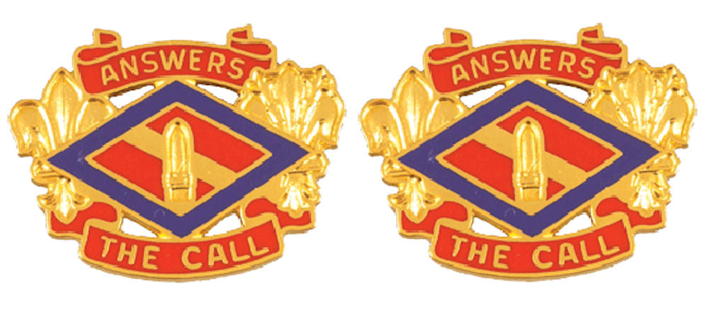 142nd Field Artillery Brigade Distinctive Unit Insignia - ANSWERS THE CALL