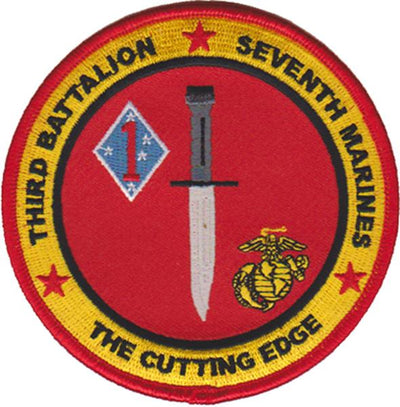 3rd Battalion 7th Marines - "The Cutting Edge" - USMC Sew-On Patch