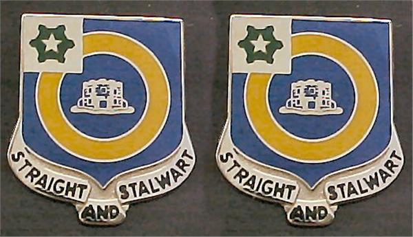 41st Infantry Regiment Distinctive Unit Insignia - Pair - Straight And