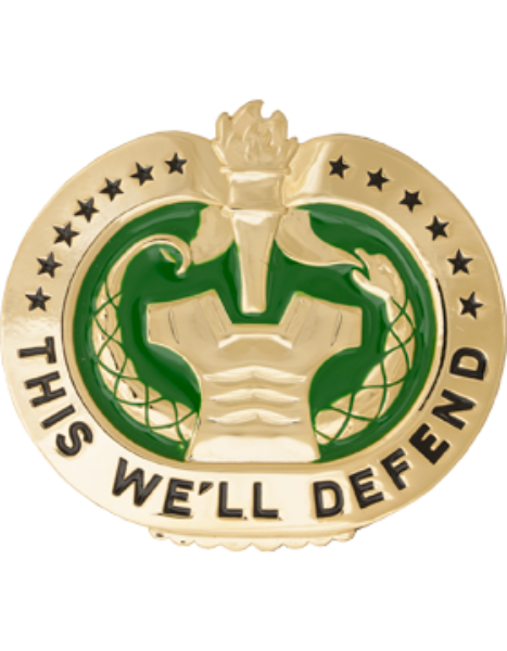 Drill Instructor Badge - Full Color Gold Metal Insignia