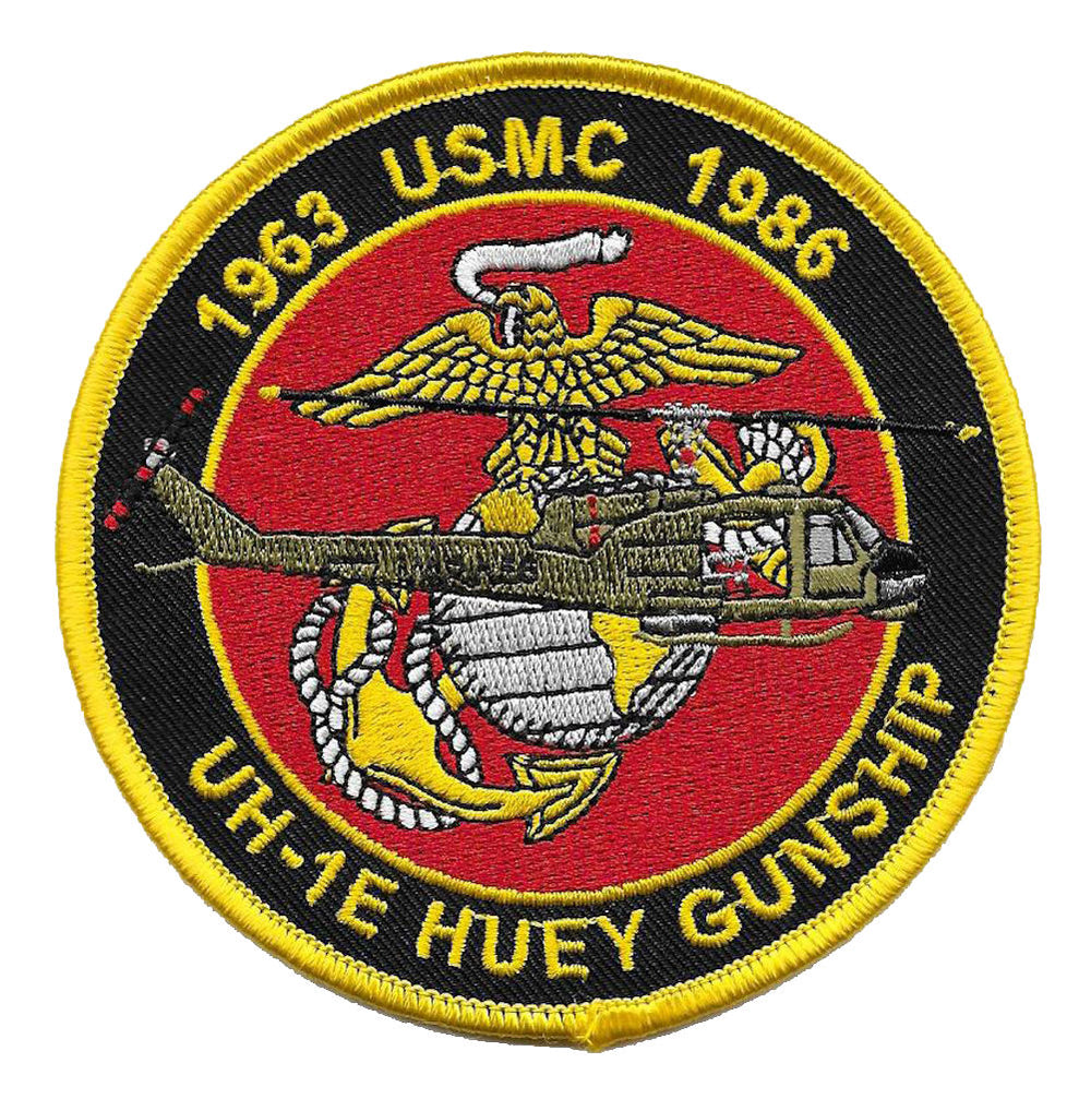 UH-1E Huey Gunship Utility Helicopter - USMC Sew-On Patch