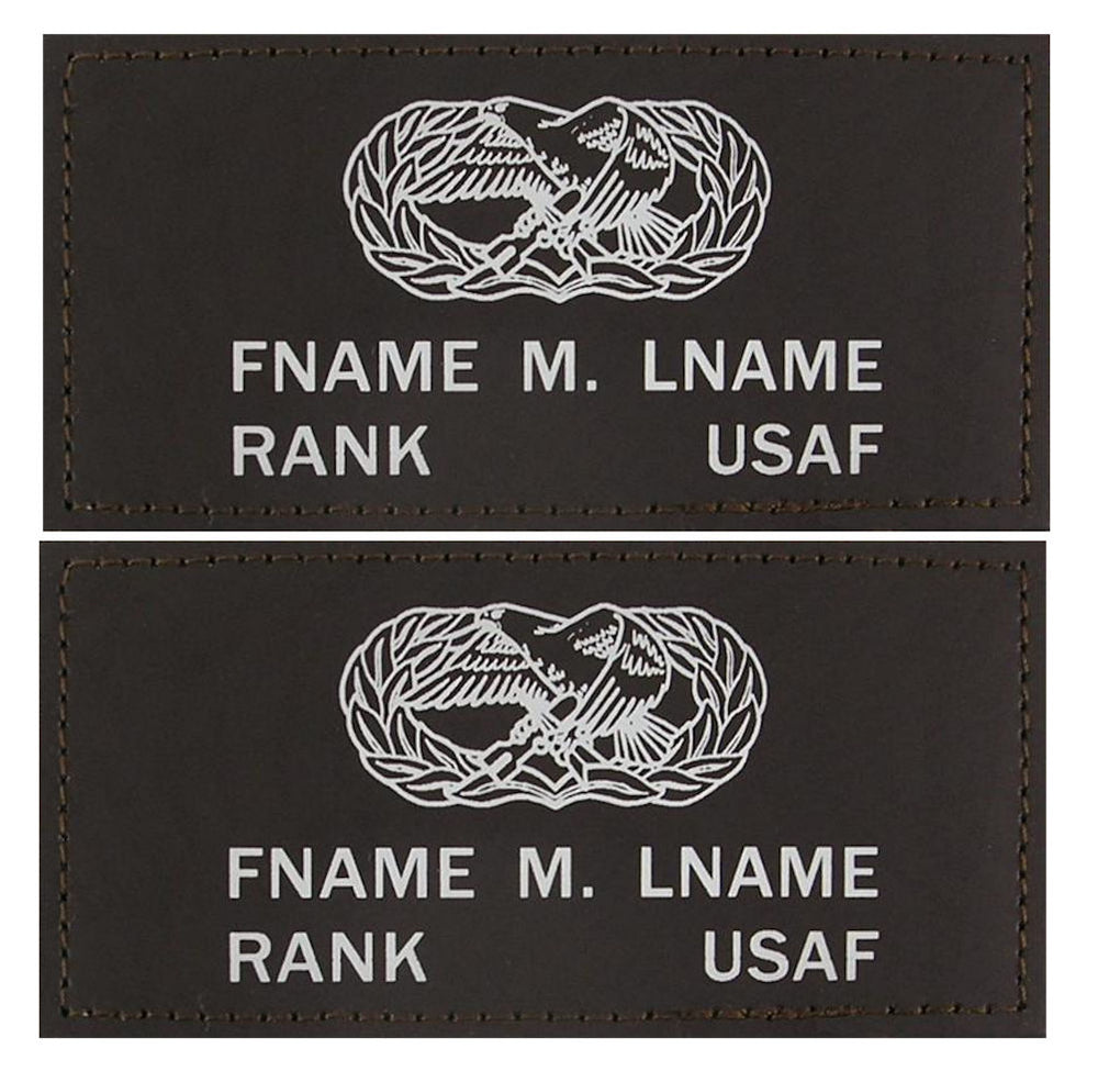 U.S. Air Force Leather Flight Badge - BROWN - USAF Flight Badges
