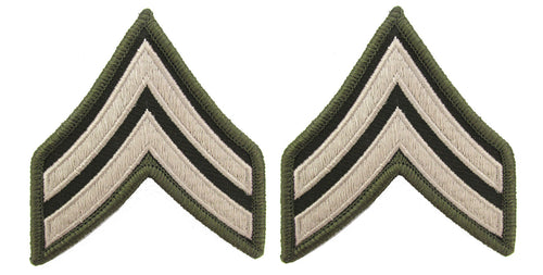 U.S. Army AGSU Chevrons Rank - Pair - Pinks and Greens