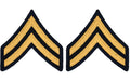 U.S. Army Gold on Blue Chevrons | Enlisted Ranks | Made in U.S.A.