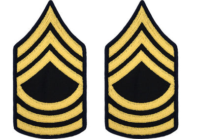 U.S. Army Gold on Blue Chevrons | Enlisted Ranks | Made in U.S.A.