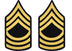 U.S. Army Gold on Blue Chevrons | Enlisted Ranks | Made in U.S.A.