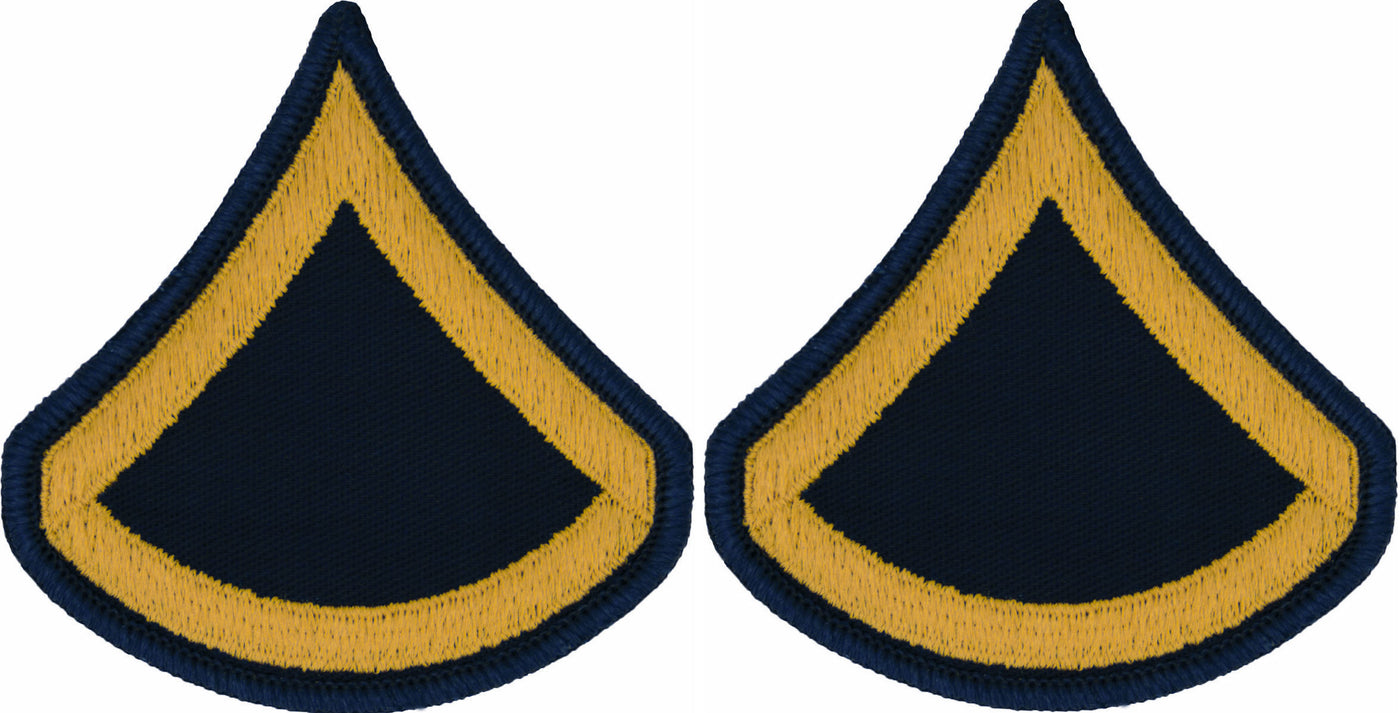U.S. Army Gold on Blue Chevrons | Enlisted Ranks | Made in U.S.A.