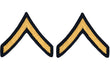 U.S. Army Gold on Blue Chevrons | Enlisted Ranks | Made in U.S.A.