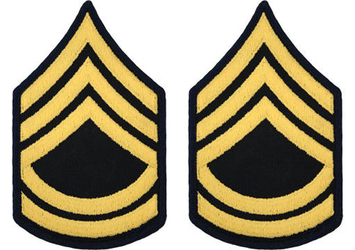 U.S. Army Gold on Blue Chevrons | Enlisted Ranks | Made in U.S.A.