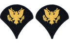 U.S. Army Gold on Blue Chevrons | Enlisted Ranks | Made in U.S.A.